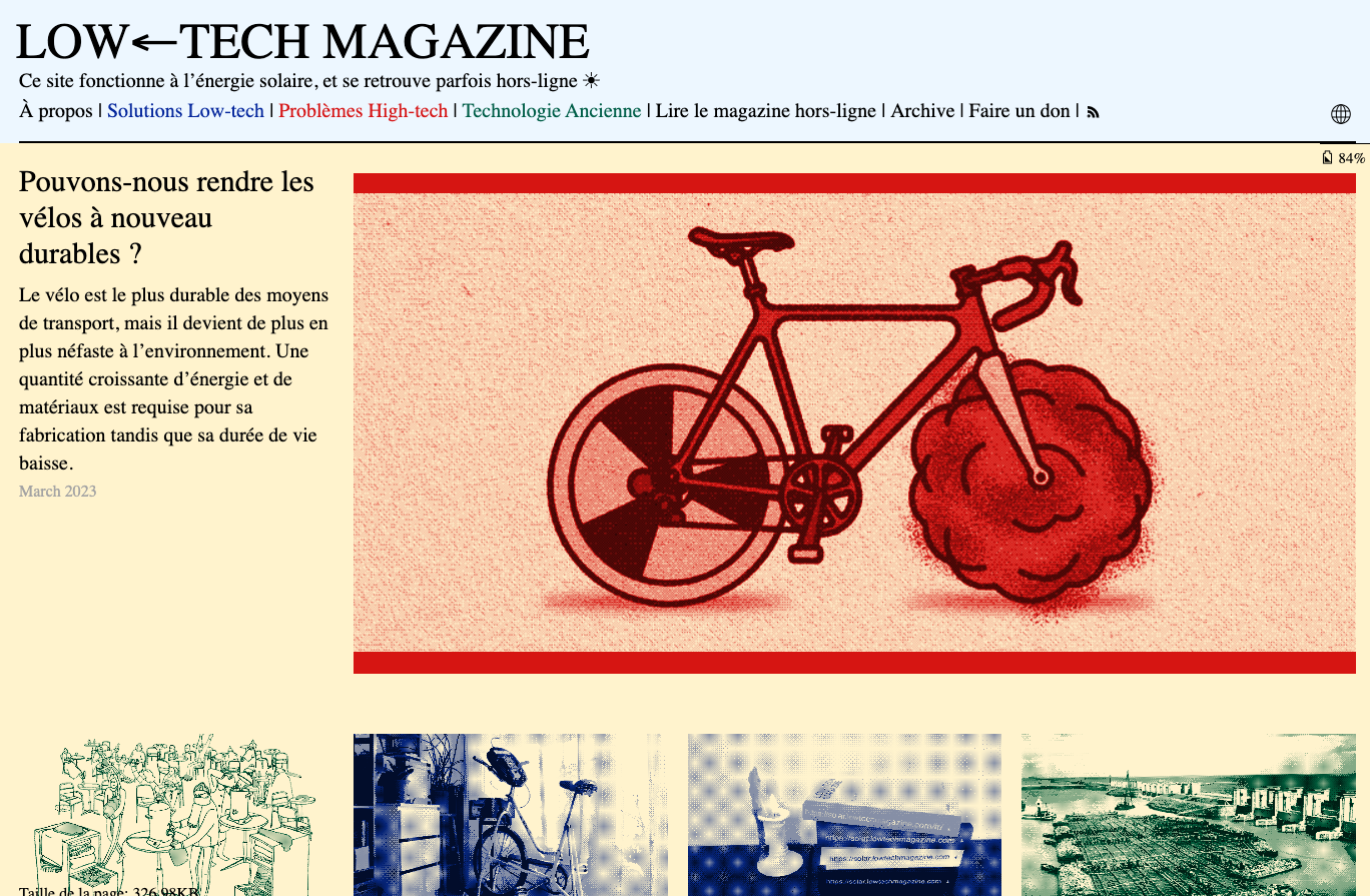 Web^ID | Un site Eco-conçu : Low Tech Magazine - Décryptage